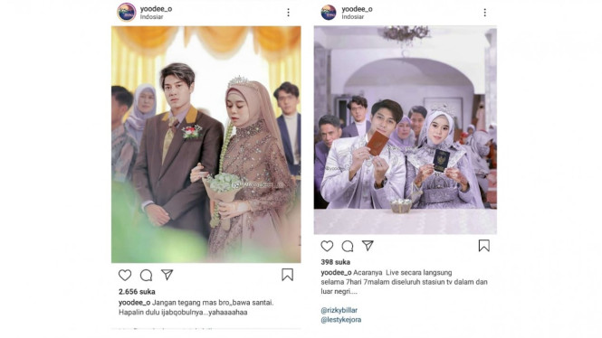 Beredar Foto Rizky Billar dan Lesti Kejora 'Menikah'