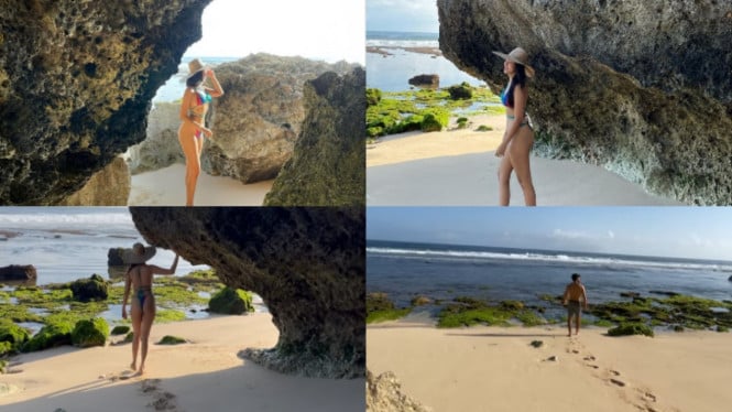 8 Potret Anya Geraldine Berbikini, Umbar Bokong dan Pose Menantang