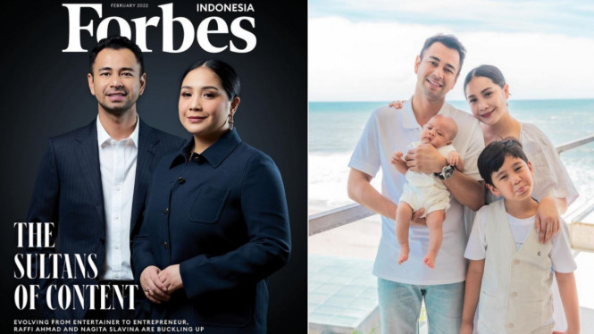 The Real Sultan! Raffi Ahmad-Nagita Slavina Jadi Cover Majalah Forbes