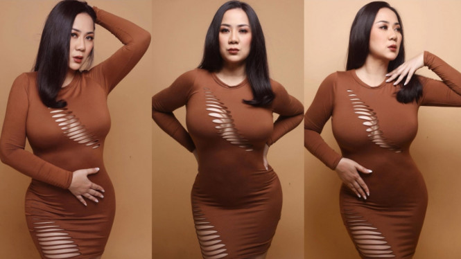Pakai Baju Bolong-bolong, Area Sensitif Tante Ernie Mengintip
