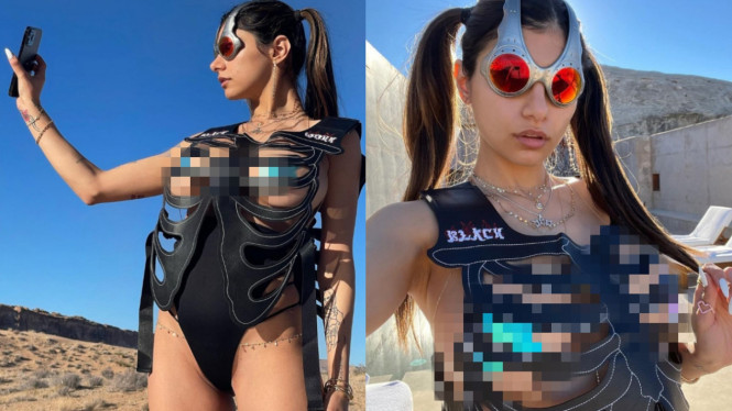 8 Potret Seksi Mia Khalifa Mantan Artis Porno, Bagian Ini Buat Melongo | Halaman 3