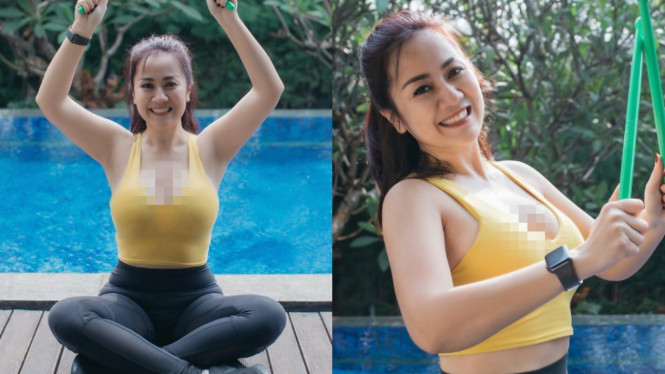 8 Potret Menggoda Tante Ernie Pakai Sport Bra, Seksinya Kelewatan! | Halaman 2