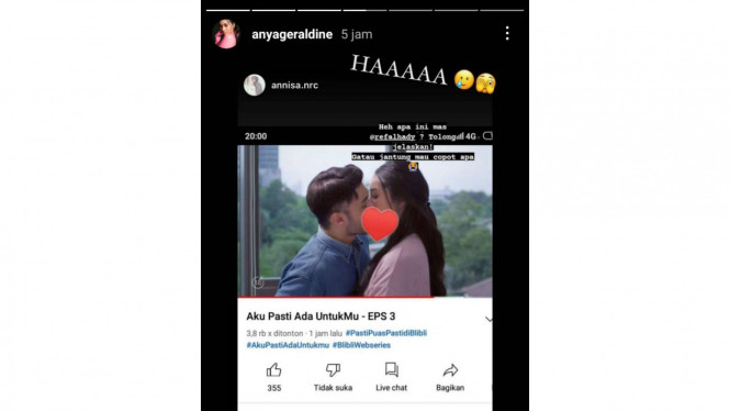 Bikin Kaget! Momen Ciuman Anya Geraldine Tersebar