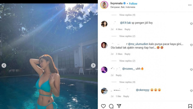 Livy Renata Pamer Kalung Salib, Tampil Berbikini Buat Salfok | Halaman 2