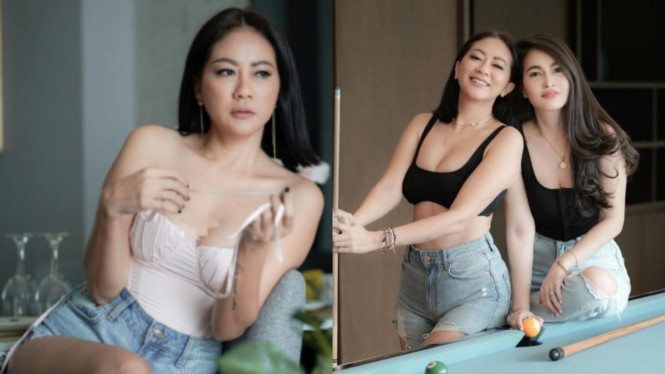 Potret Tante Atien Pesaing Tante Ernie Umbar Belahan Dada, Buat Resah!