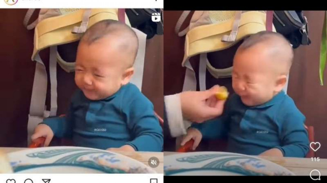 Ekspresi Lucu Rayyanza Makan Lemon Keaseman, Netizen: Mood Booster Ekspresi Lucu Rayyanza Makan Lemon Keaseman, Netizen: Mood Booster