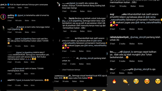 Netizen Minta Berkat Tuhan Agar Gading Marten dan Gisel Mau Rujuk | Halaman 2