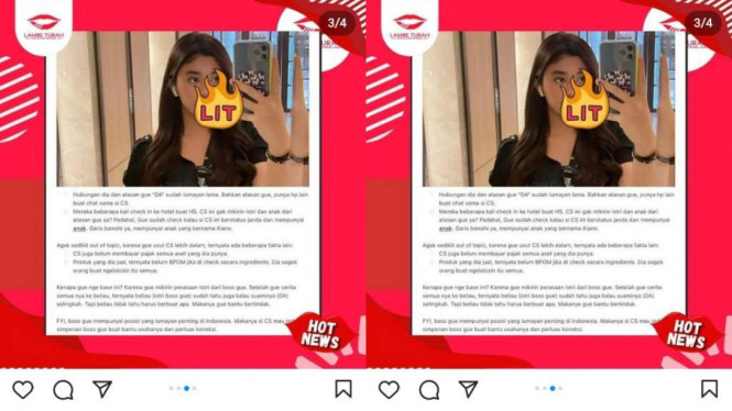 Tiktokers Clara Shinta Dituduh Pelakor, Disebut Hobi Check In Hotel sama Pria Beristri