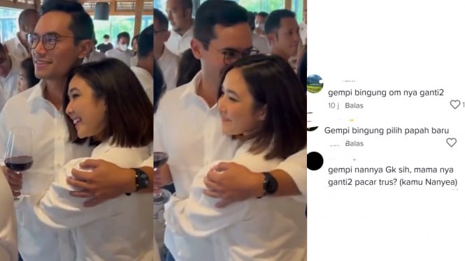 Gisel Mesra Dipeluk Cium Rino Soedarjo, Netter: Gempi Bingung Pilih Papah Baru