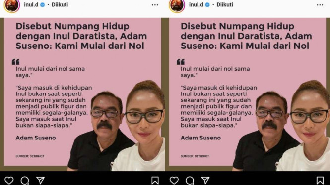 Bela Adam Suseno, Inul Daratista Ngaku Makin Bahagia Payungan Bersama