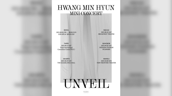 Hwang Minhyun Gelar Konser Mini 'UNVEIL' di Jakarta Bulan Agustus Hwang Minhyun Gelar Konser Mini 'UNVEIL' di Jakarta Bulan Agustus