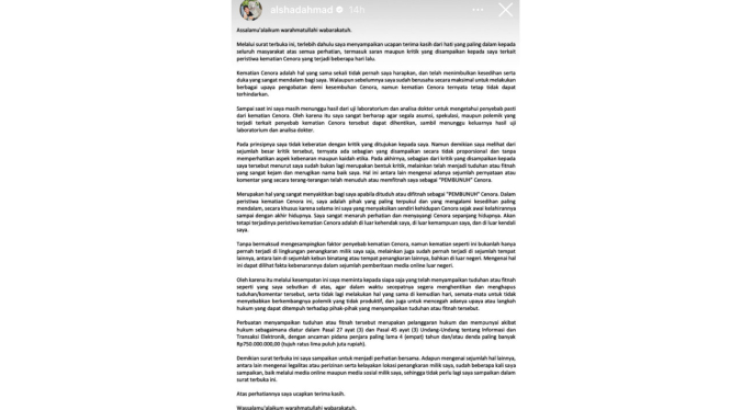 Tak Terima Disebut 'Pembunuh' Cenora, Alshad Ahmad Siap Bawa ke Jalur ... Tak Terima Disebut 'Pembunuh' Cenora, Alshad Ahmad Siap Bawa ke Jalur ...