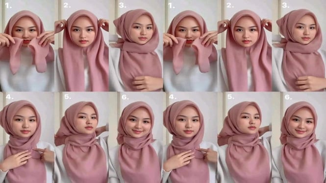 5 Tutorial Hijab Menutup Dada untuk Inspirasi Bukber