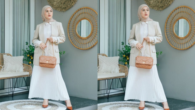 5 OOTD Hijab Semi-Formal Ala Irish Bella, Cocok Untuk ke Kantor Hingga Meeting