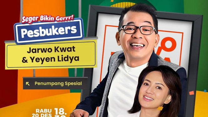 Jarwo Kwat dan Yeyen Lidya Jadi Bintang Tamu Spesial di Pesbukers ANTV Jarwo Kwat dan Yeyen Lidya Jadi Bintang Tamu Spesial di Pesbukers ANTV