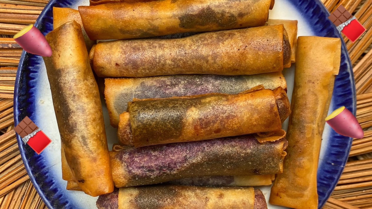 Foto Resep Lumpia Ubi Ungu Isi Keju, Camilan Viral yang Renyah di Luar ...