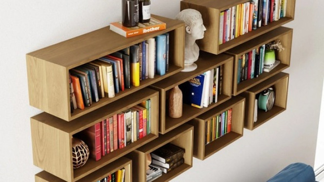 Inspirasi Desain Rak Buku Dinding yang Estetik dan Fungsional