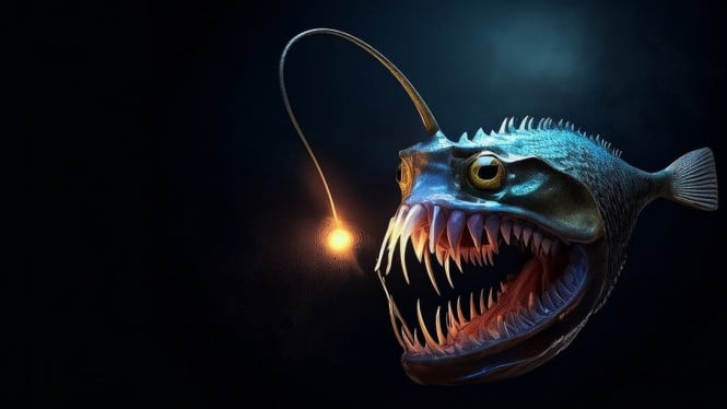 Anglerfish, Ikan Laut Dalam yang Punya Lampu di Kepala