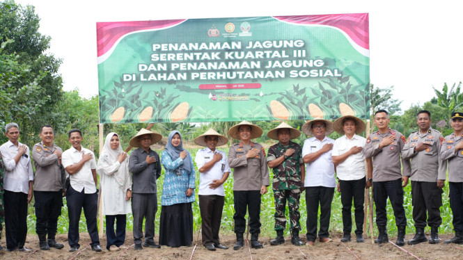 Polresta Mataram Tanam Jagung Serentak, Dukung Swasembada Pangan Nasional