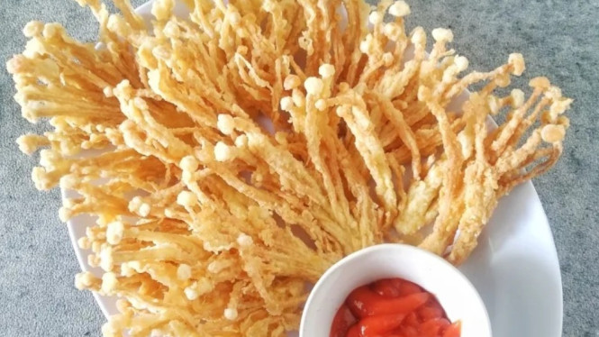 Jamur Enoki Krispi Camilan Gurih Renyah Cuma 15 Menit!