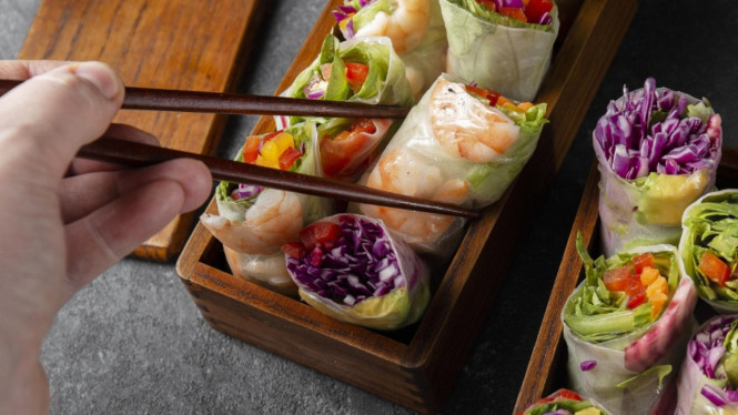 Spring Roll Salad Udang, Menu Diet Sehat yang Enak dan Mudah Dibuat