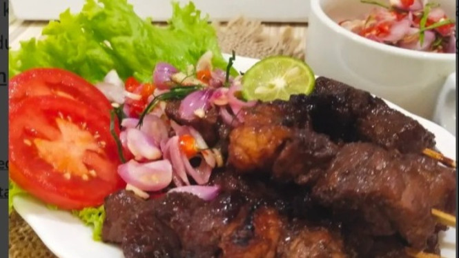 Sate Sampi Khas Bali dengan Bumbu Rempah Pedas