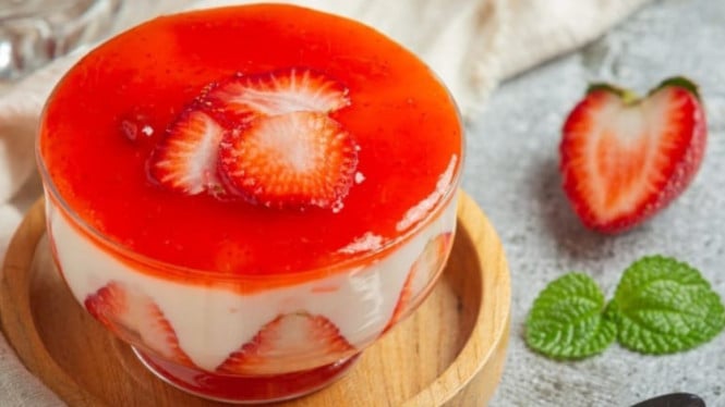 Resep Puding Strawberry, Ini Rahasia Tekstur Puding Lembut dan Creamy