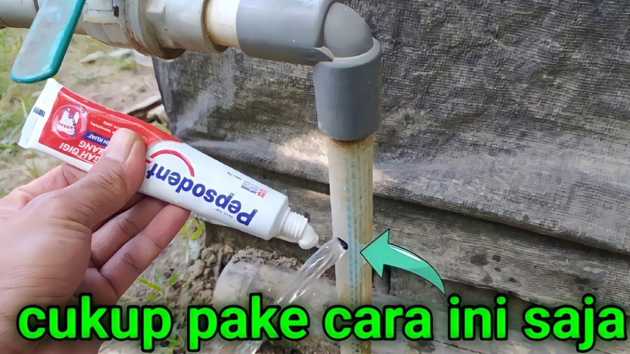 Foto Pipa Paralon Bocor Parah? Ini Cara Mudah dan Murah, Tambal Pakai ...