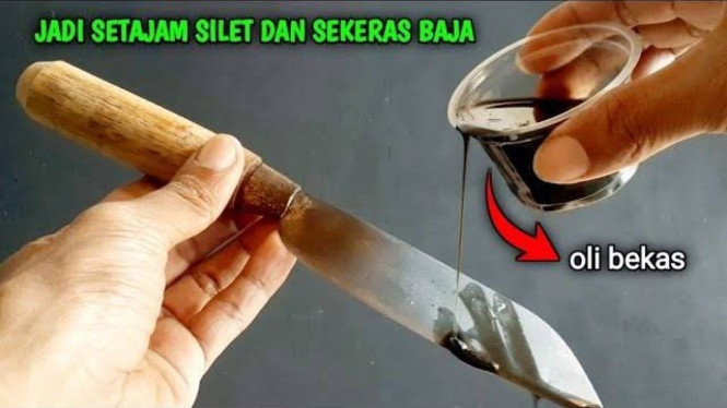 Trik Penyepuhan Pisau Tumpul Jadi Tajam Seperti Silet Pakai Oli Bekas ...