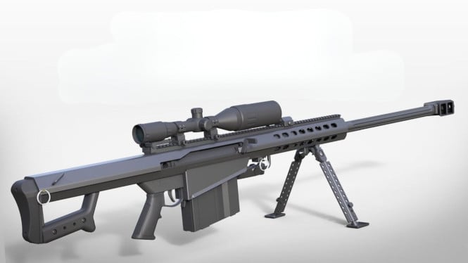 Barrett M82 Kaliber 50 TNI, Antimaterial Rifle yang Jadi Sniper Mematikan!