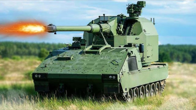 Jerman Luncurkan Meriam Otomatis RCH 155 Track yang Hanya Butuh Dua Awak!