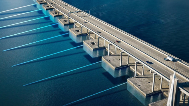 Jembatan Terapung Beton Seattle Tertua 1940, Lacey V Murrow Bridge ...