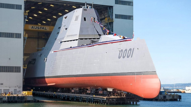 Destroyer Kelas Zumwalt DDG-1000 Kapal Perang Siluman AS, Biaya 4,24 ...