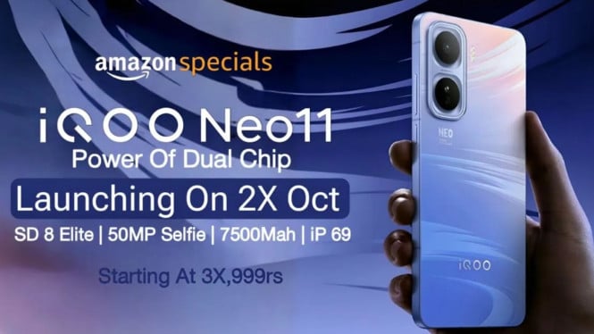 iQOO Neo 11 Siap Meluncur, Bawa Layar OLED 2K 144Hz dan Bodi Tahan Air IP69