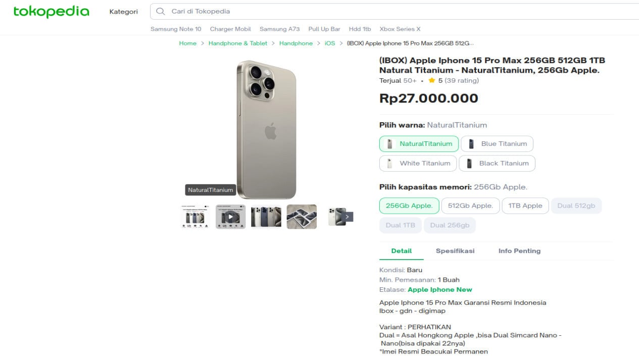 iPhone 15 Pro Max: Harganya Drastis Turun di Bulan Februari 2025 ...