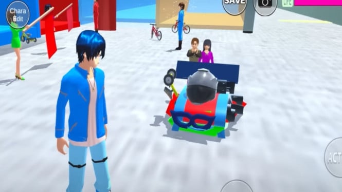 Inspirasi Arena Tamiya Keren di Sakura School Simulator, Cocok Buat Roleplay Balapan!