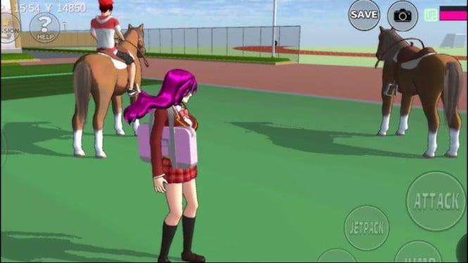 Ide Kreatif Bangun Arena Horse Riding Keren di Sakura School Simulator