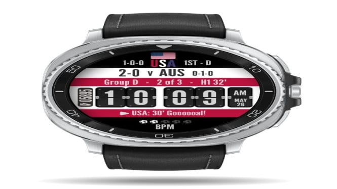 Facer Kick It Ubah Smartwatch Wear OS Menjadi Papan Skor Piala Dunia