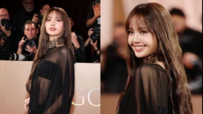 Lisa BLACKPINK Cetak Sejarah di Golden Globes, Tampil Glamor ala Old ...