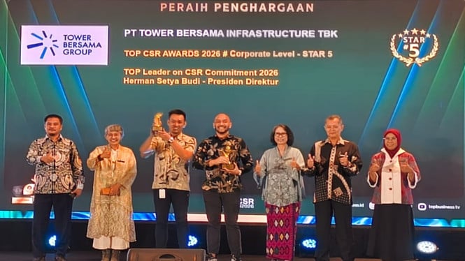 TBIG Raih TOP CSR Awards 2026 Bintang 5, Bukti Komitmen Keberlanjutan