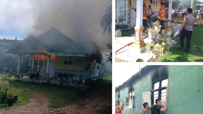 Korsleting Listrik Diduga Jadi Pemicu, Rumah Warga Negeri Katon Ludes Terbakar