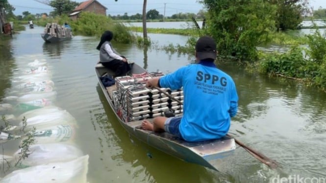 MBG Tetap Tersalurkan ke Sekolah di Tengah Banjir Bengawan Jero