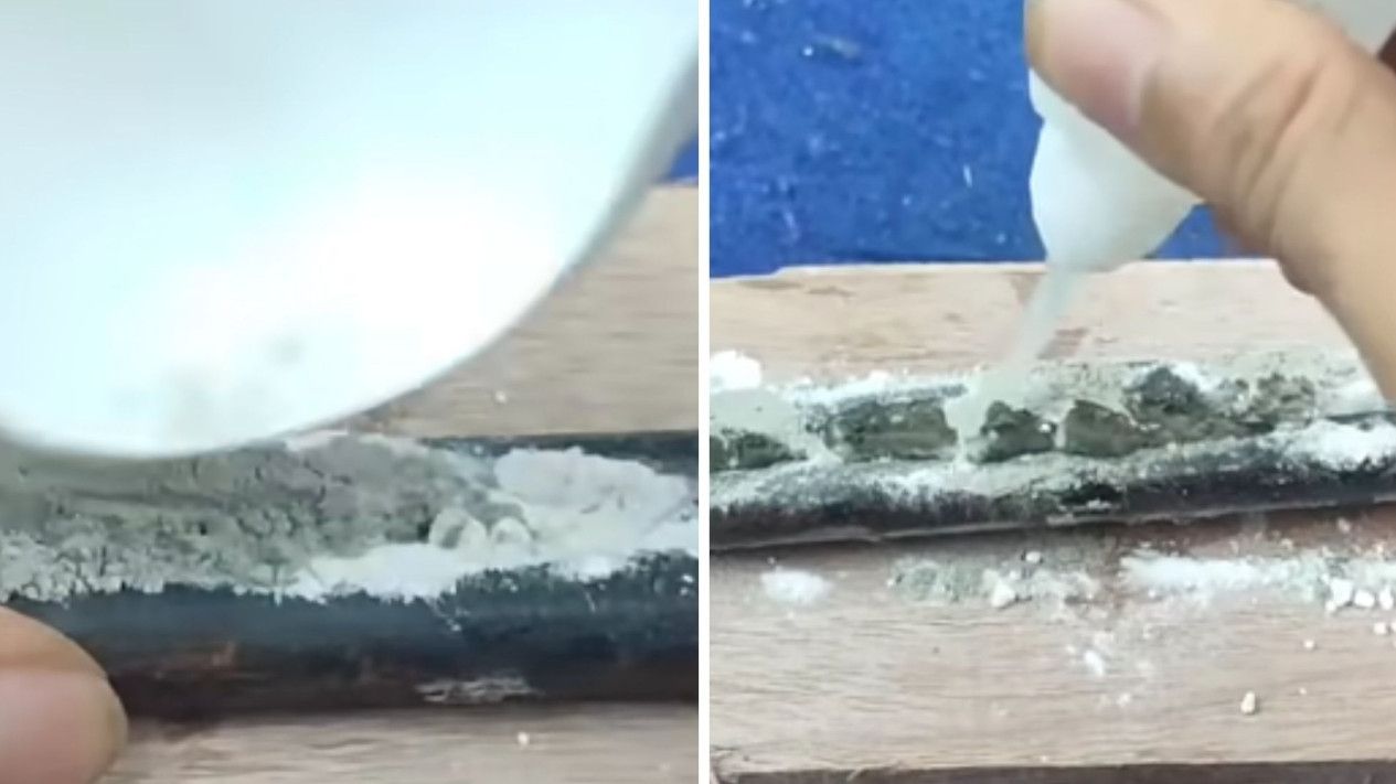 Foto Cara Menempelkan Besi Tanpa Las, Modal Lem G dan Bubuk Semen ...