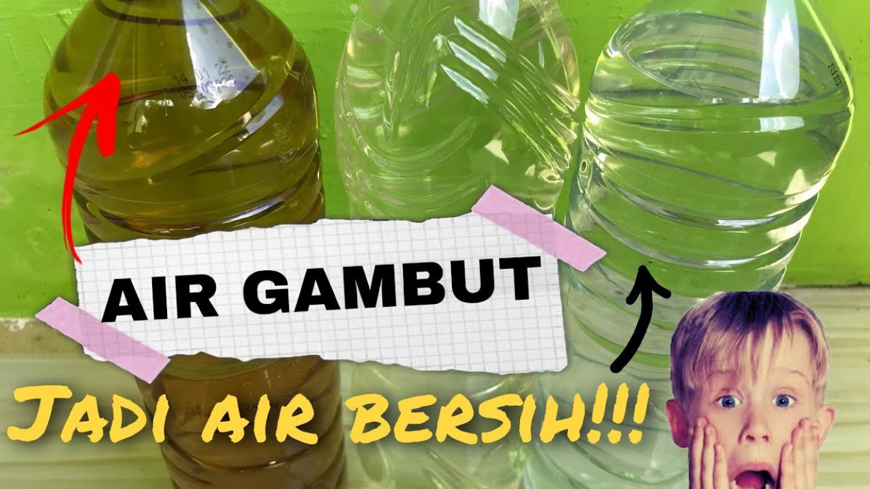 Foto Air Gambut yang Merah Keruh Bisa Jernih Bening, Cukup Pakai Bubuk ...