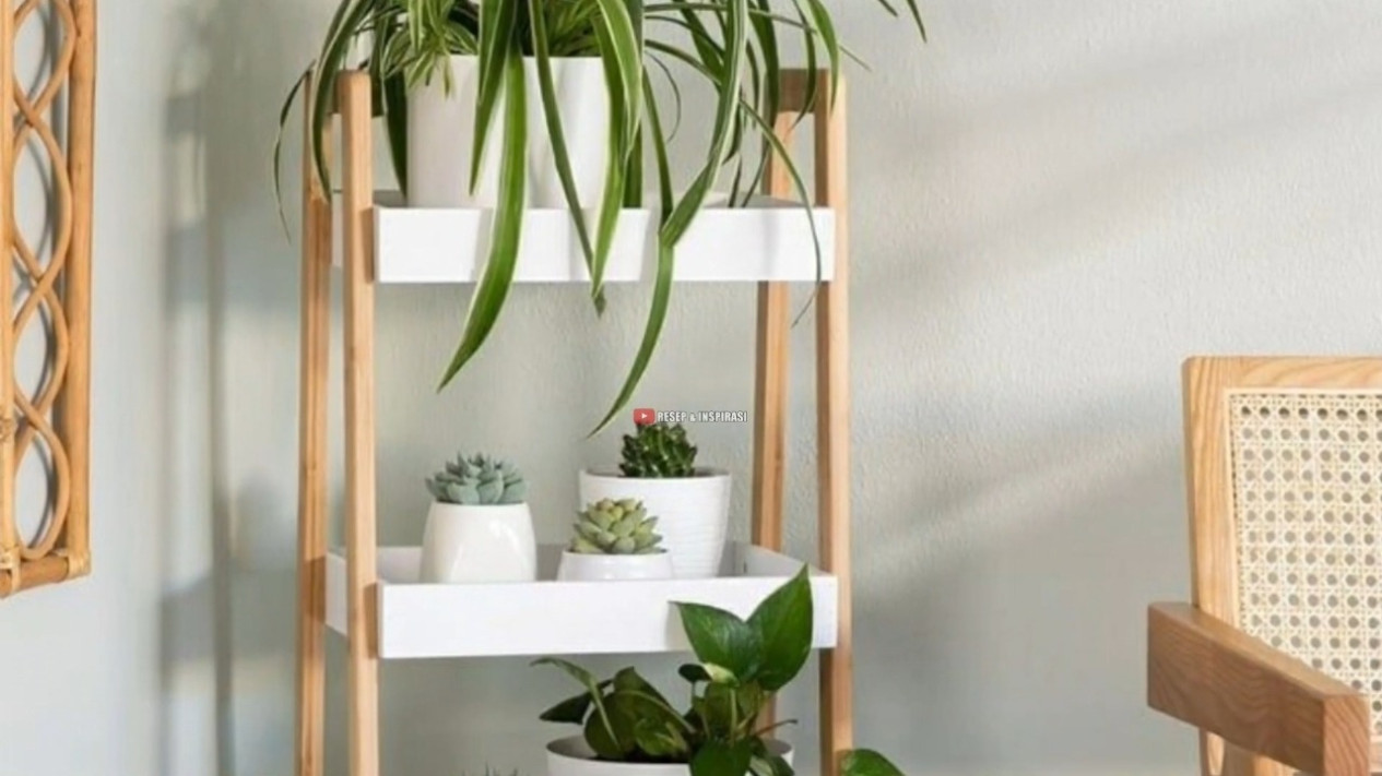 Foto Bikin Teras Estetik! Ide Rak Bunga dari Kayu Minimalis Ini Bikin ...