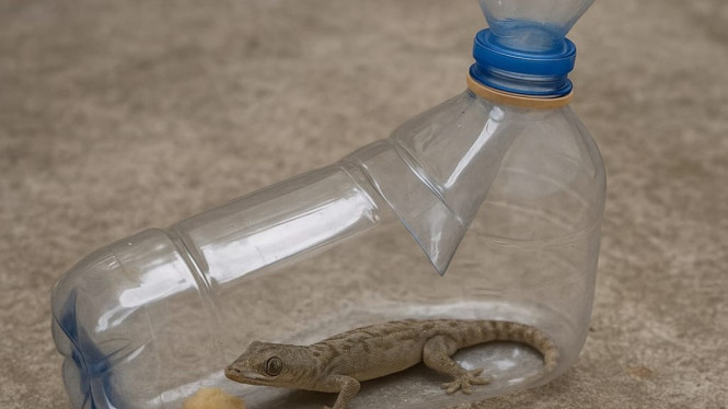 Cara Mudah Membuat Perangkap Cicak dari Botol Bekas, Efektif Tanpa Zat Kimia
