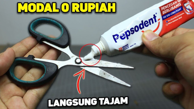 Trik Gunting Tumpul Bisa Tajam Kembali Sekejap, Praktis dan Super Ajaib ...