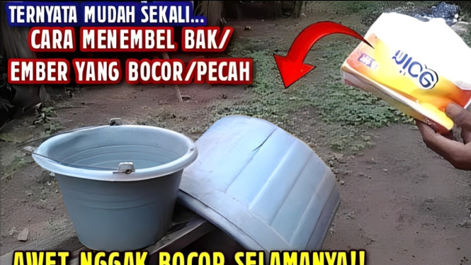Cara Mudah Menambal Ember Bocor Pakai Tisu, Dijamin Rapat Selamanya!