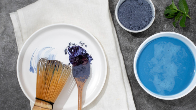 Matcha Biru Viral Tanpa Kafein Terbuat dari Bunga Telang