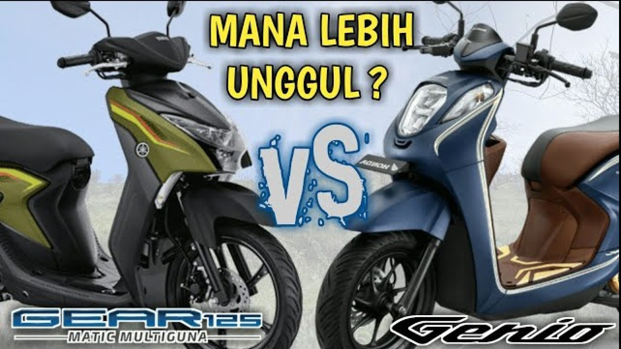 Foto Yamaha Gear vs Honda Genio: Selisih 10 cc, Beda Rp1 Juta, Mana ...